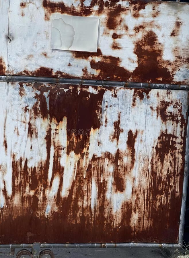 A Photography of a Rusted Refrigerator with a Sign on it, Island ...