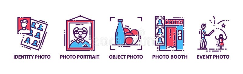 Photography Service and Studio Graphic Icons Vector Set Stock Vector ...