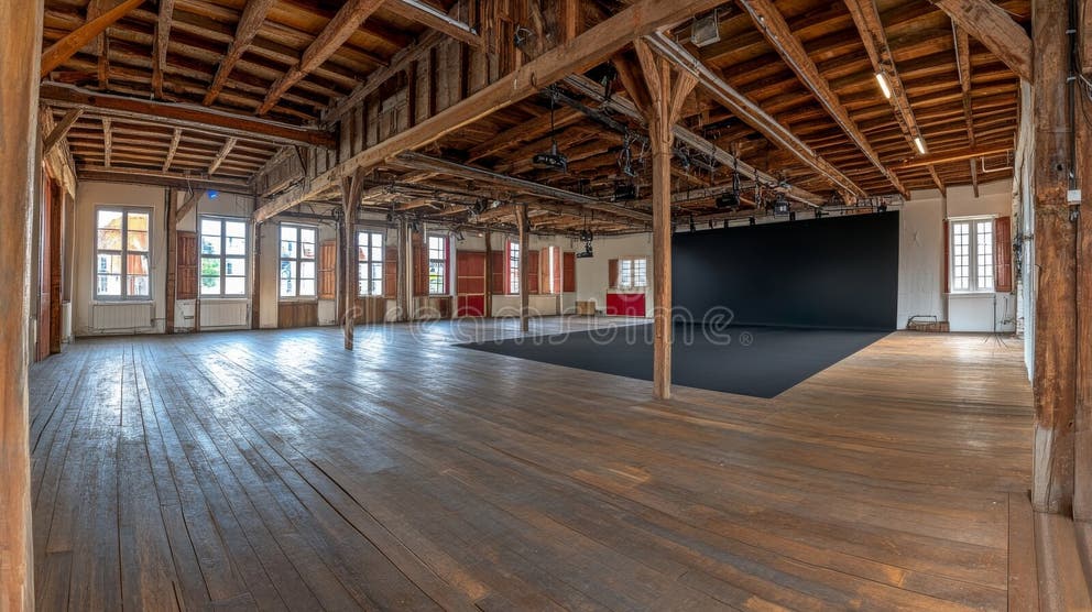 Photography Setup in a Rustic Studio Featuring Cameras and Lighting ...