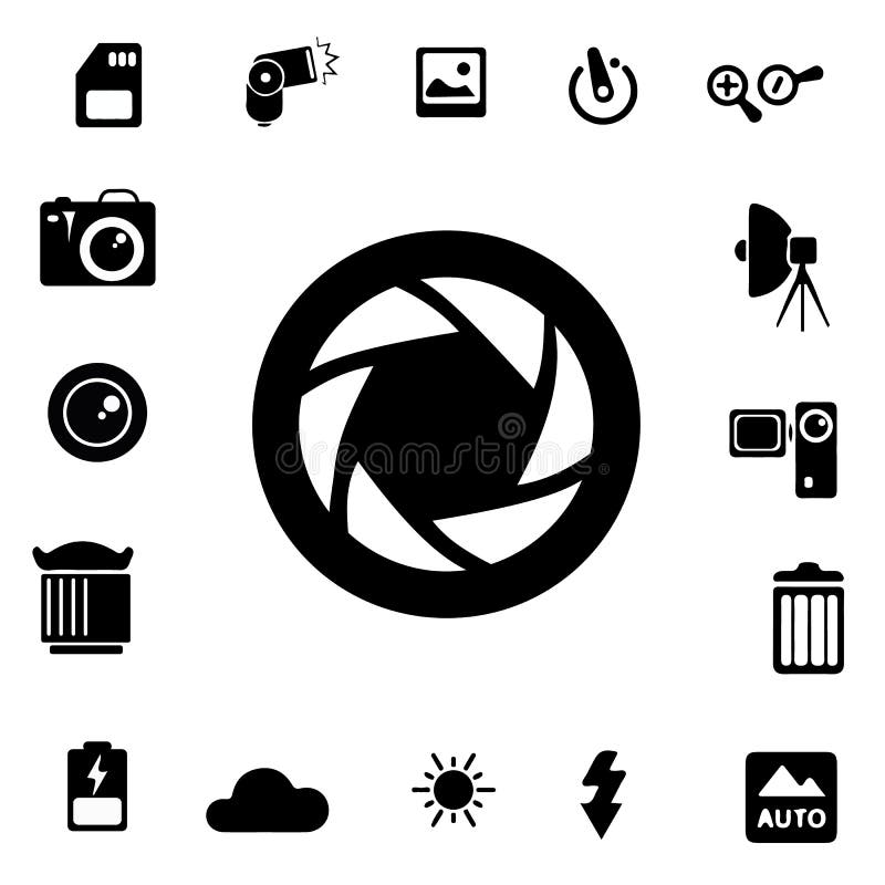 Photography Silhouette Icons Stock Illustration - Illustration of clip ...