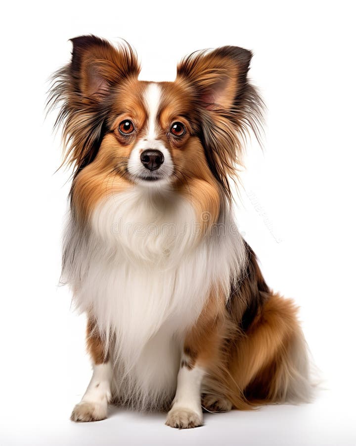 Papillon Posing stock illustration. Illustration of tail - 280730197