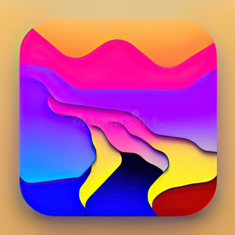 Photography Software App Style Icon. Generative AI. Stock Illustration ...