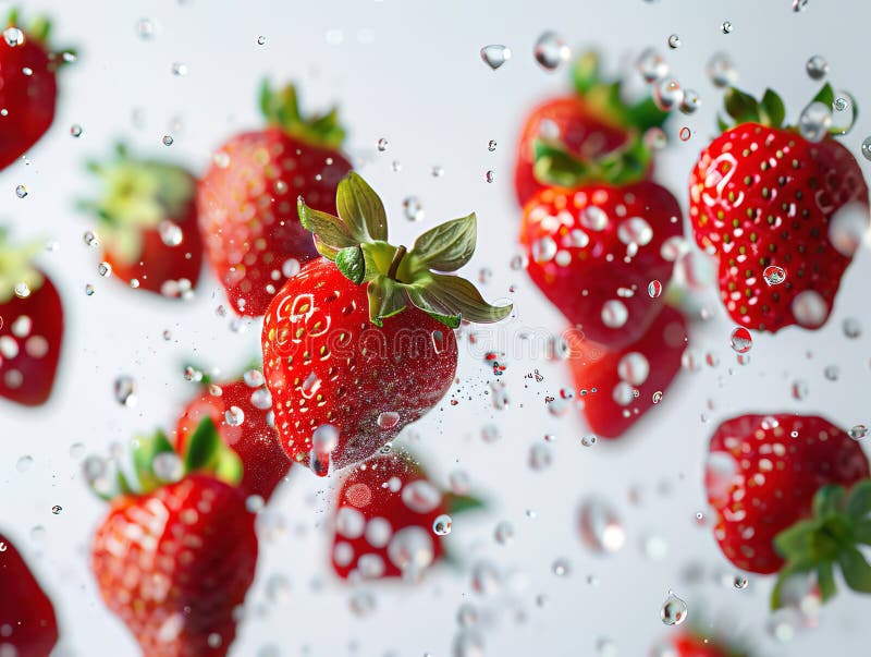 Photography of STRAWBERRIES Falling from the Sky, Hyperpop Colour ...