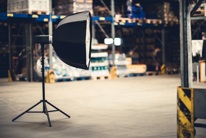 Photography Studio Flashlight Stock Image - Image of lighting ...