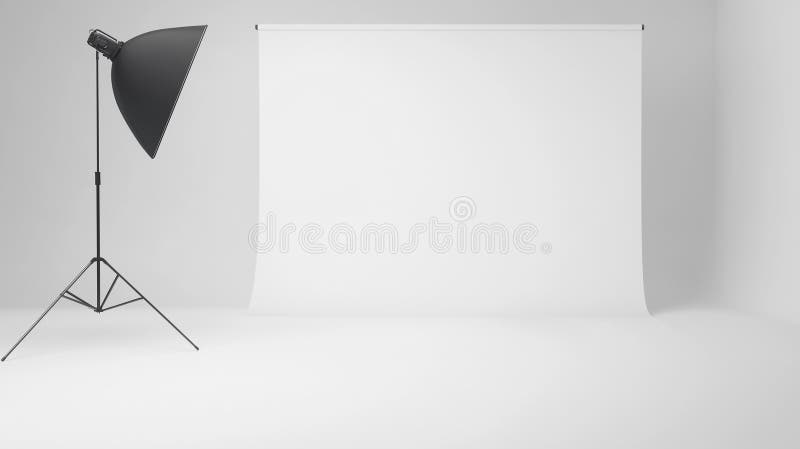 A Photography Studio Setup Featuring Studio Lights, Stock Illustration ...