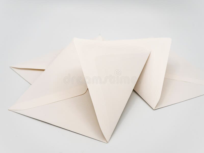 Three Envelope on White Background Stock Image - Image of connection ...
