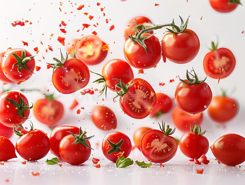 Photography of TOMATOES Falling from the Sky, Hyperpop Colour Scheme ...