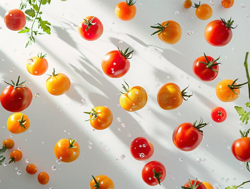 Photography of TOMATOES Falling from the Sky, Hyperpop Colour Scheme ...