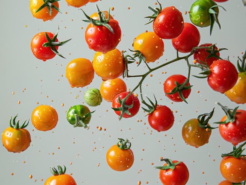 Photography of TOMATOES Falling from the Sky, Hyperpop Colour Scheme ...