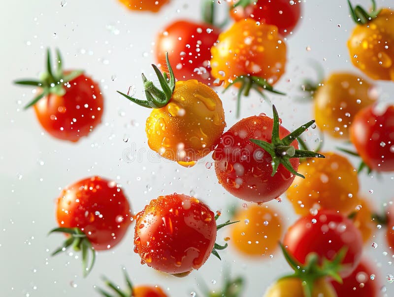 Photography of TOMATOES Falling from the Sky, Hyperpop Colour Scheme ...