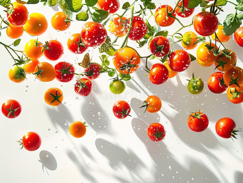 Photography of TOMATOES Falling from the Sky, Hyperpop Colour Scheme ...