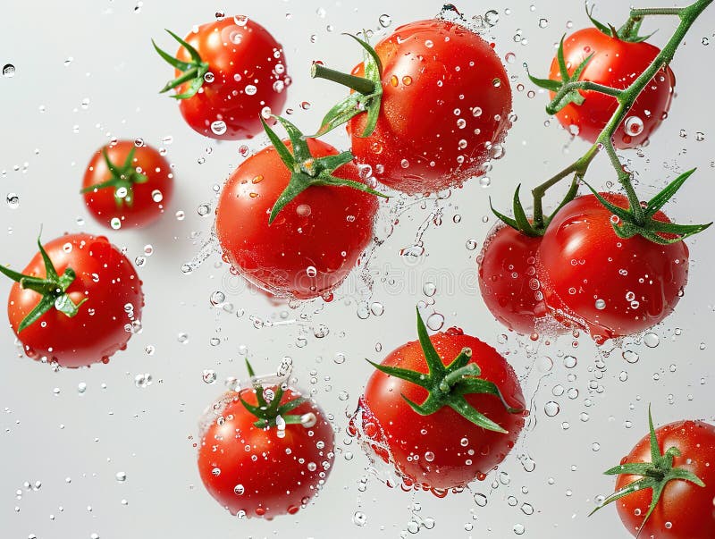 Photography of TOMATOES Falling from the Sky, Hyperpop Colour Scheme ...