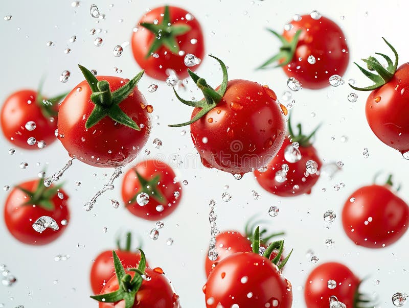 Photography of TOMATOES Falling from the Sky, Hyperpop Colour Scheme ...