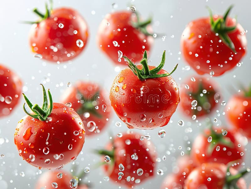 Photography of TOMATOES Falling from the Sky, Hyperpop Colour Scheme ...