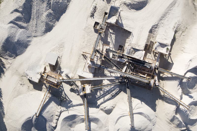 Factory of Aggregates for Construction Stock Photo - Image of conveyor ...