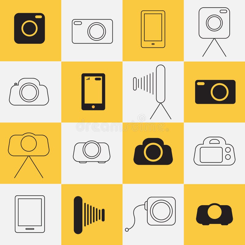 Photography Vector Icons stock vector. Illustration of isolated - 47809644