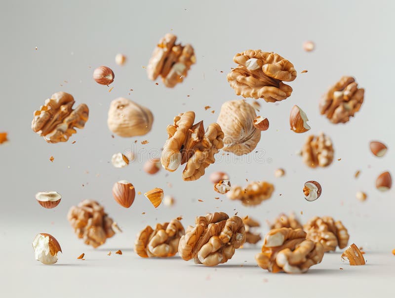 Photography of WALNUTS Falling from the Sky, Hyperpop Colour Scheme ...