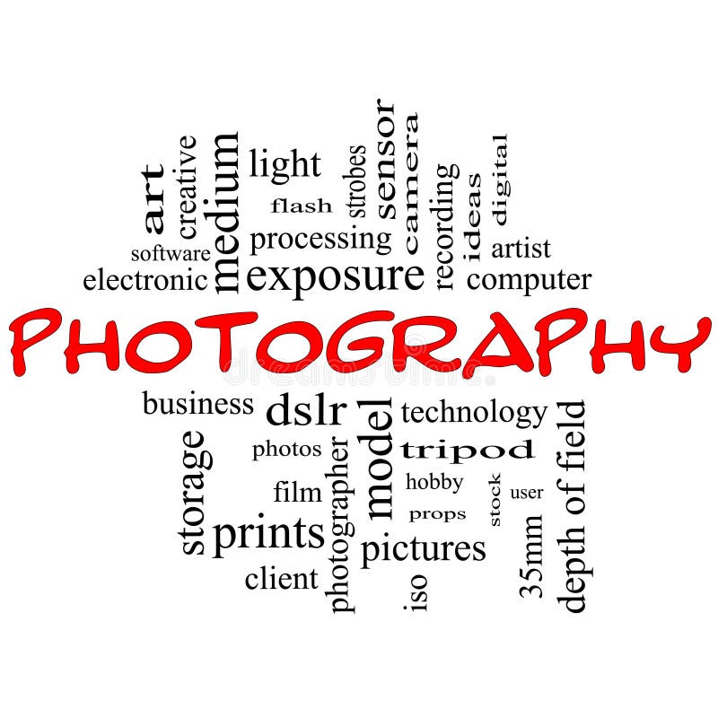 Photography Word Cloud Concept Stock Illustration - Illustration of ...
