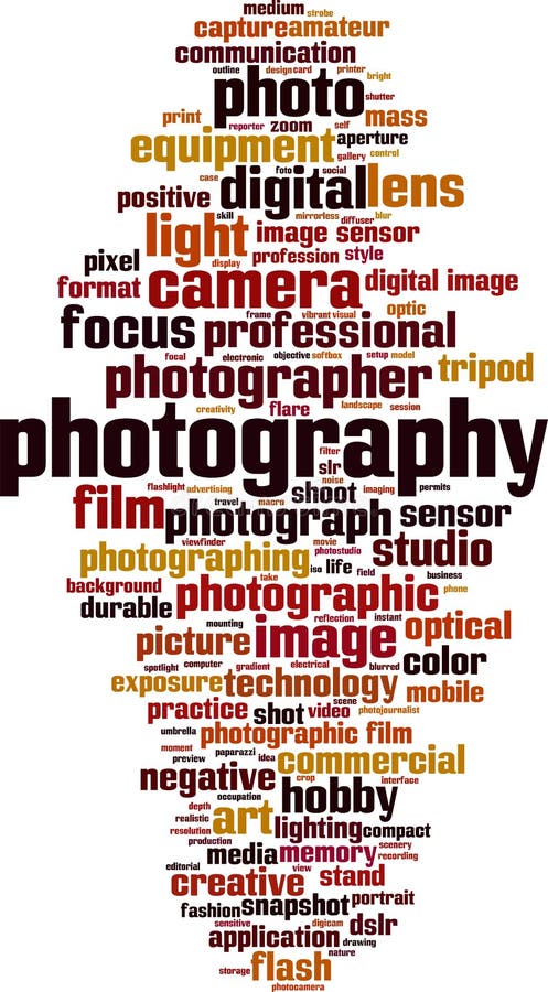 Photography word cloud stock vector. Illustration of hobby - 178019518