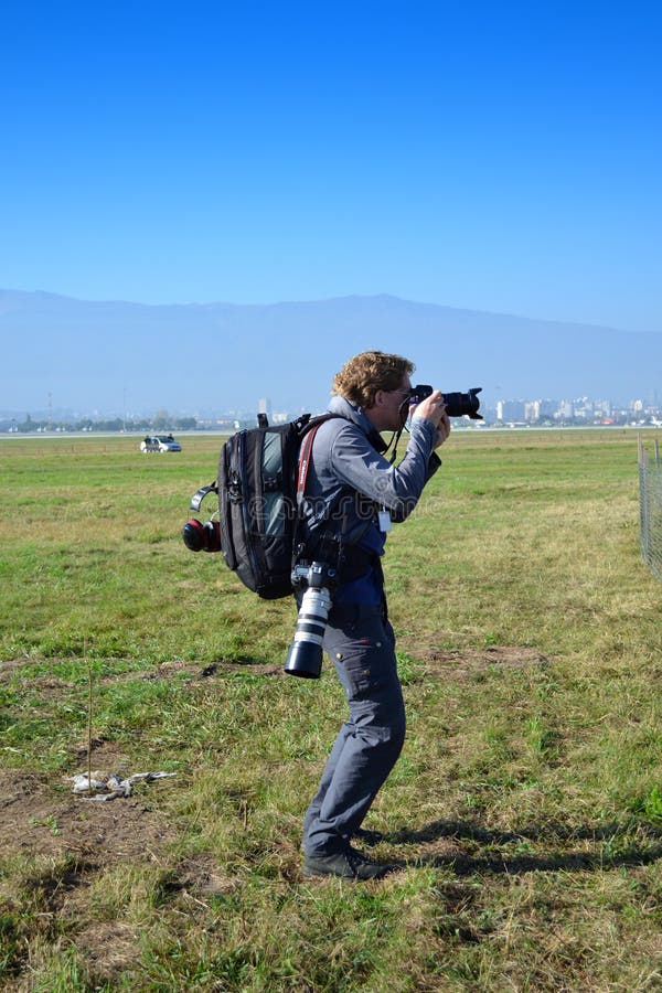 Photojournalist working. stock image. Image of paparazzi - 22000775