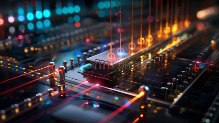 Photon Interactions Detailed Visualization Stock Image - Image of ...