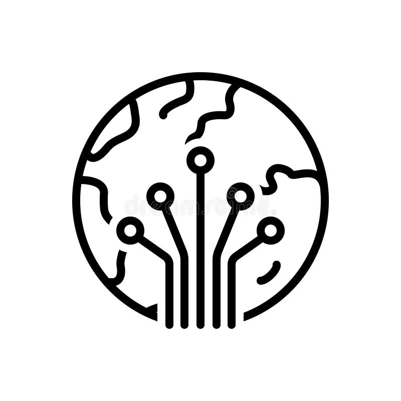 Black Line Icon for Photonics, Fiber and Optics Stock Vector ...