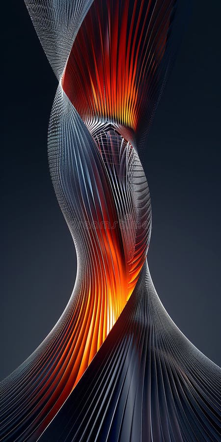 Photorealistic Abstract Image Featuring a Single Vertical Element ...