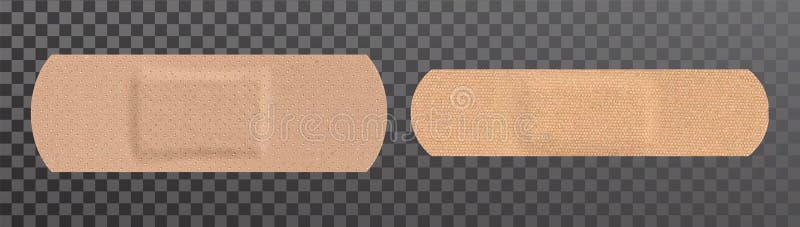 Photorealistic Band Aid on Transparent Background Stock Illustration ...