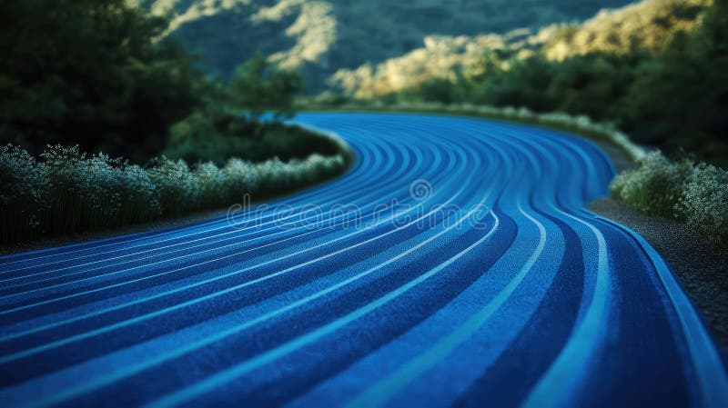 Photorealistic blue track stock illustration. Illustration of ...