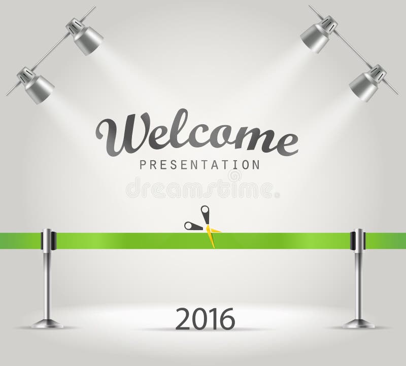 Photorealistic Bright Stage with Projectors Stock Vector - Illustration ...