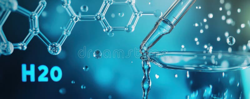 Photorealistic Close-up of an Organic Molecule Structure with a Focus ...