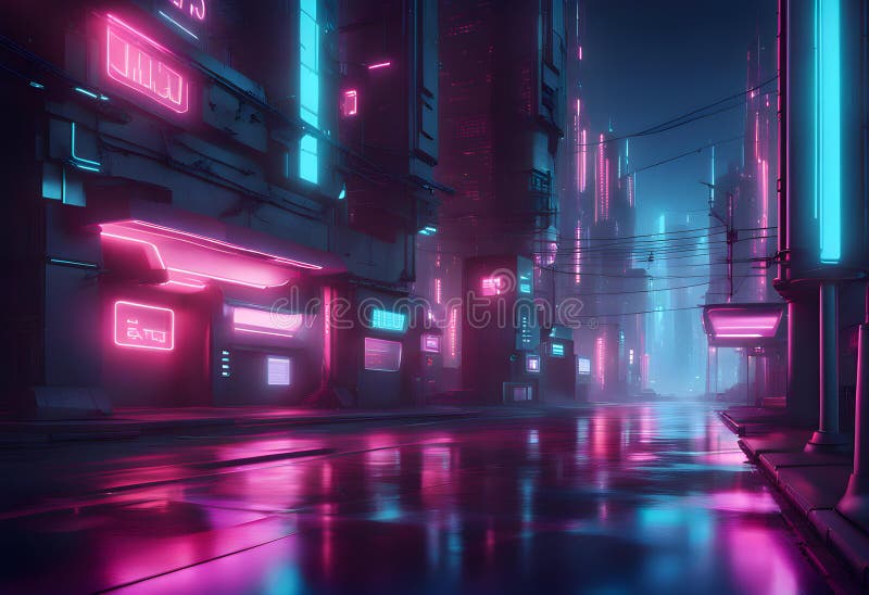 Photorealistic 3d Illustration of the Futuristic City Stock ... Photorealistic 3d Illustration of the Futuristic City Stock ...