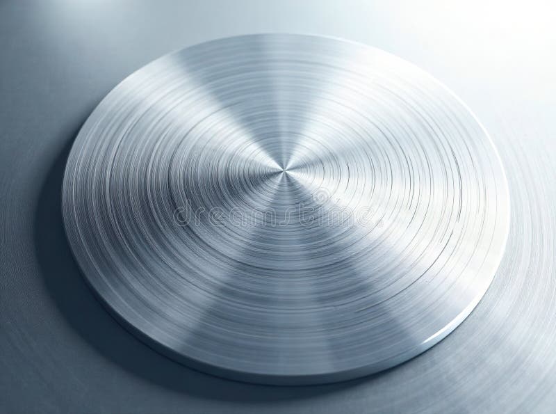 Photorealistic 3D Render of a Circular Brushed Metal Object Ideal for ...