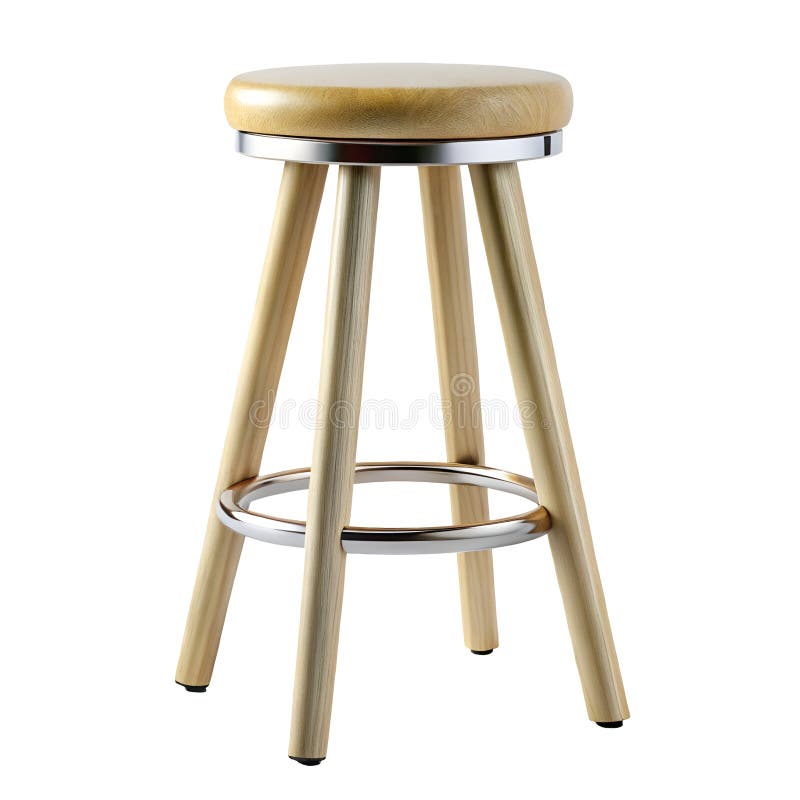 3D Bar Stool on White Background Stock Illustration - Illustration of ...