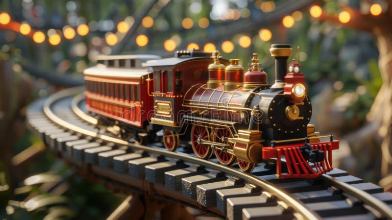 Photorealistic 3D Rendering of a Roller Coaster Train Speeding Along ...