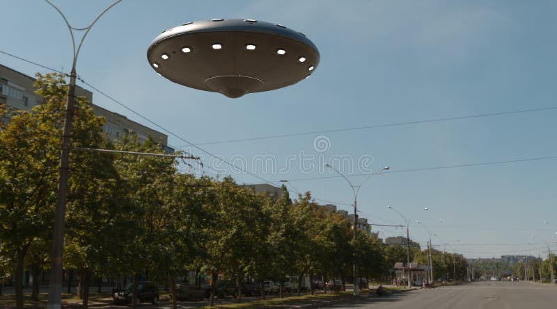 Ufo 3d Visualization, 3d Render Stock Illustration - Illustration of ...