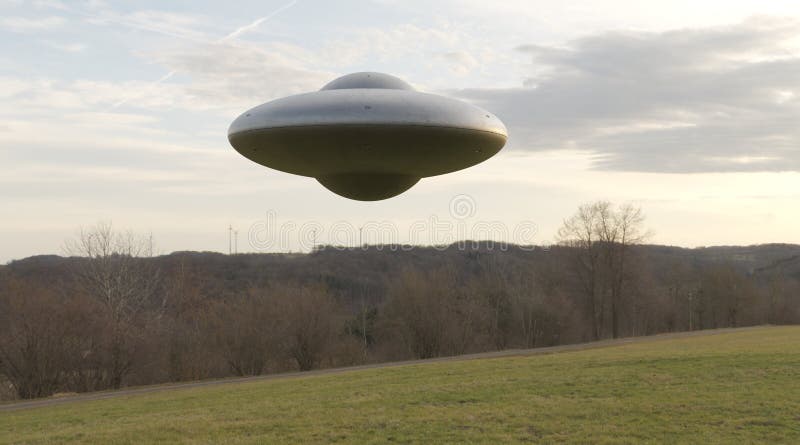Ufo 3d Visualization, 3d Render Stock Illustration - Illustration of ...