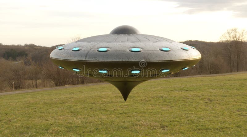 Ufo 3d Visualization, 3d Render Stock Illustration - Illustration of ...