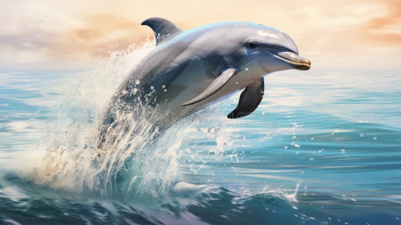 Photorealistic Dolphin Jumping into the Sea Animation Stock Image ... Photorealistic Dolphin Jumping into the Sea Animation Stock Image ...