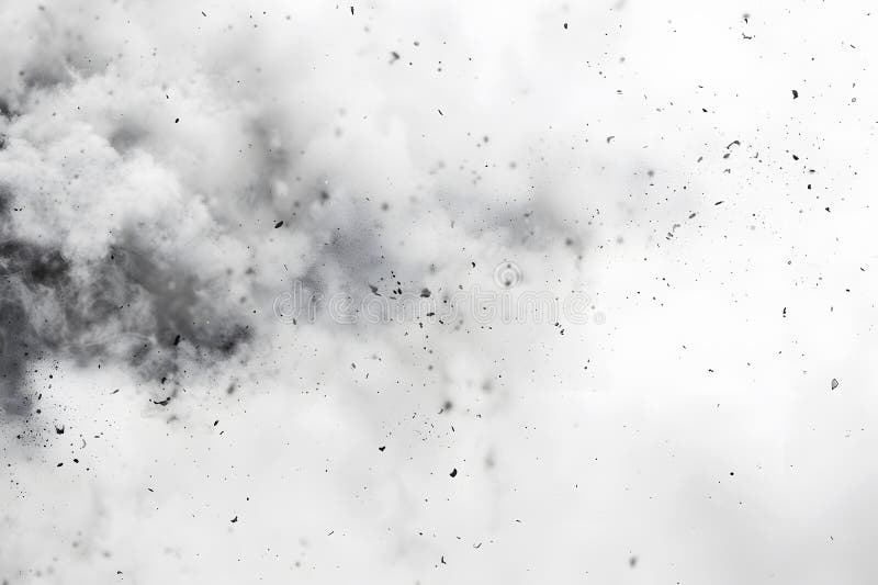 Photorealistic Dust Particles Floating on White Background Stock ...