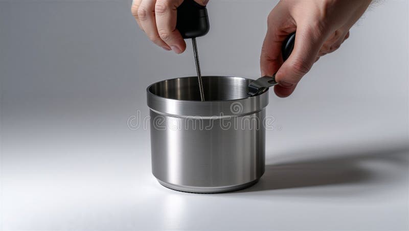Photorealistic Image of a Automatic Pot Stirrer on a White Background ...