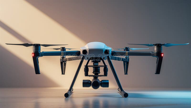 Photorealistic Image of a Autonomous Aerial Photography Drone Stock ...