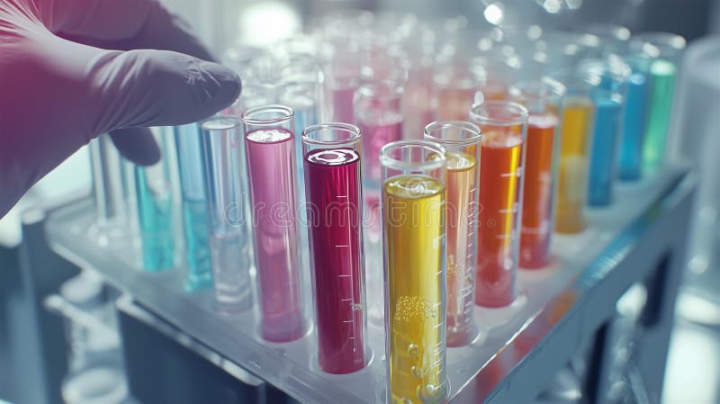 Photorealistic Image of a Biochemist Conducting Experiments with ...