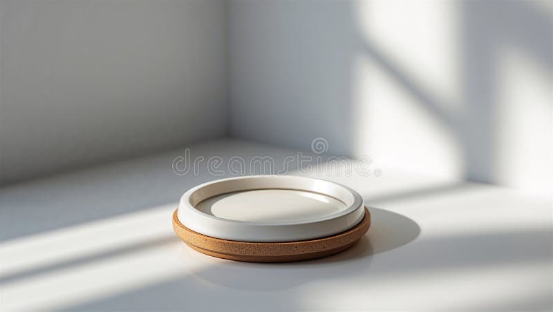 Photorealistic Image of a Ceramic Lid Rest Cradle in a Clean Isolated ...