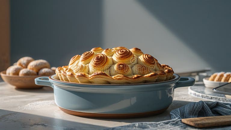 Photorealistic Image of a Ceramic Pastry Cooling Rack on a White ...