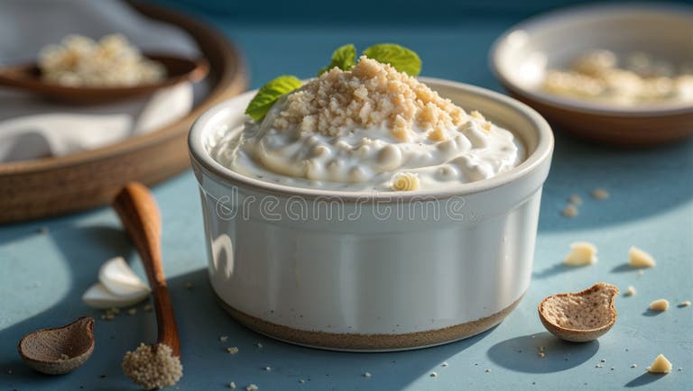 Photorealistic Image of a Ceramic Ramekin Set on a White Background ...