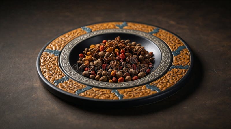 Photorealistic Image of a Ceramic Spice Puck Mat in a Modern Studio ...