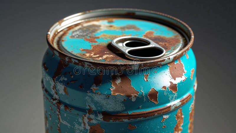 Photorealistic Image of a Chipped Paint on Rusty Water Can Stock ...