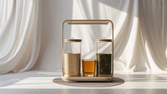 Photorealistic Image of a Digital Tea Portion Counter on a White ...
