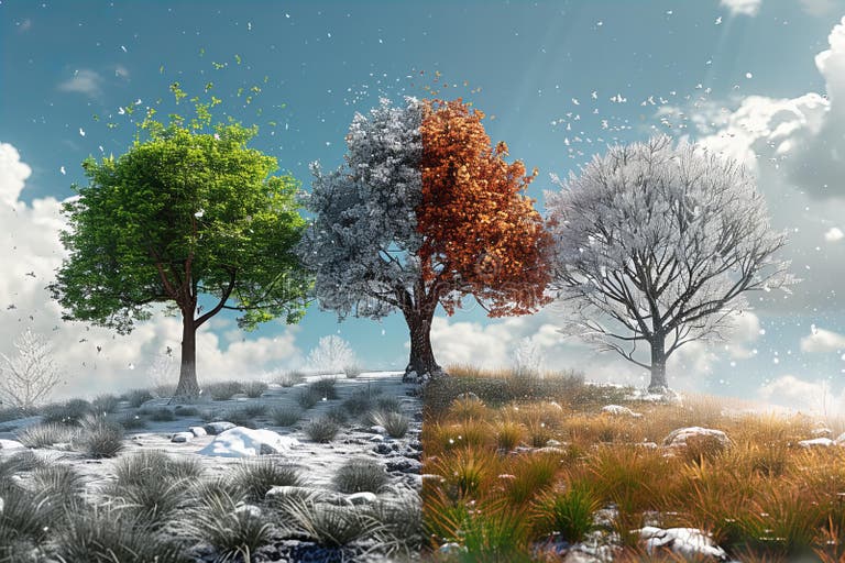 A Photorealistic of an Image that is Divided into Five Sections, Each ...